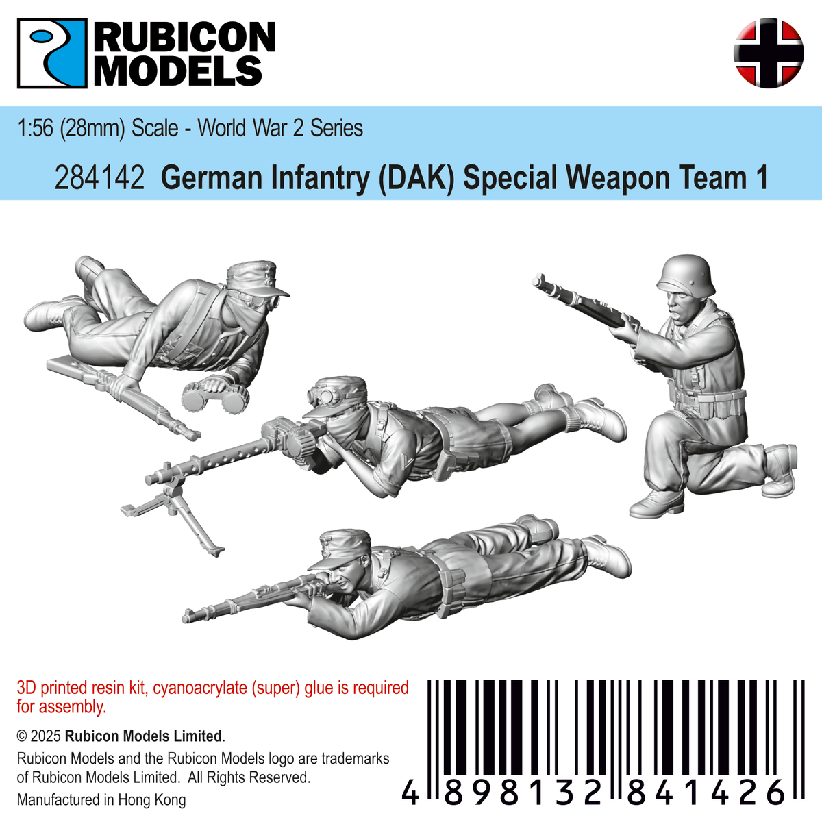 284142 -German Infantry (DAK) Special Weapon Team 1 – Rubicon Models ...