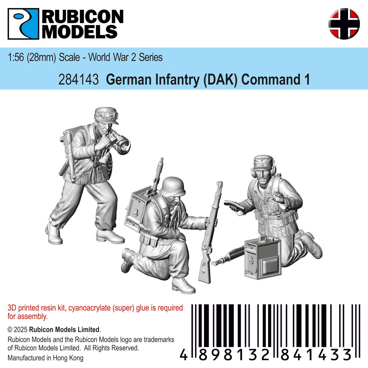 284143 -German Infantry (DAK) Command 1 – Rubicon Models Asia Pacific